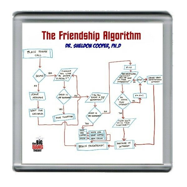 The Big Bang Theory Sheldon Cooper friendship algorithm Coaster prop ...